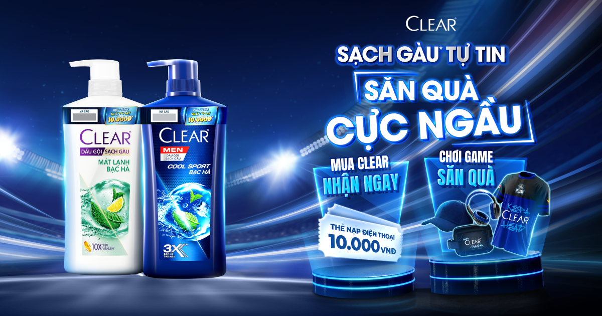 Mua Clear, tích điểm, đổi quà xịn